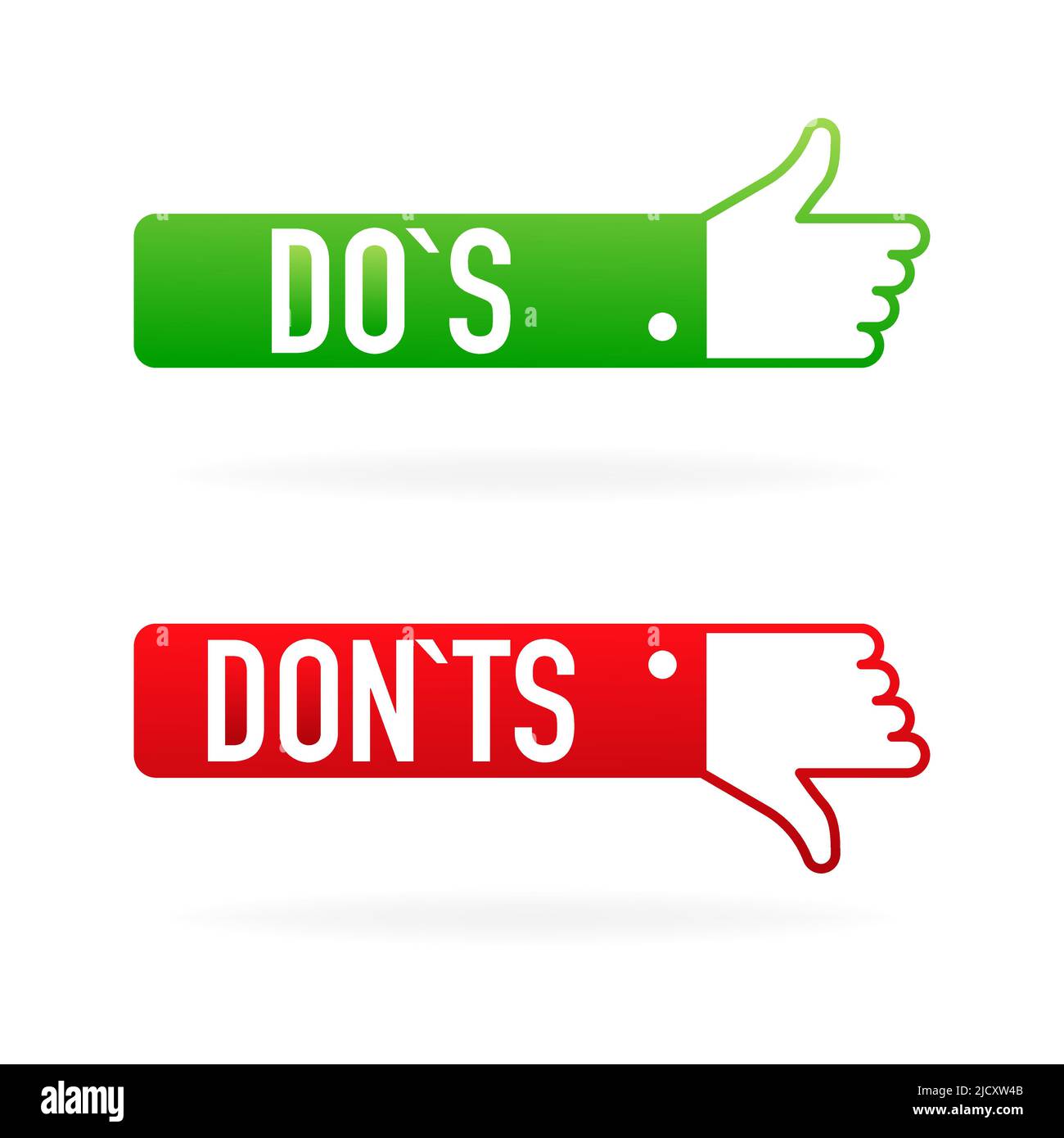 check marks ui button with dos and donts. flat simple style trend ...