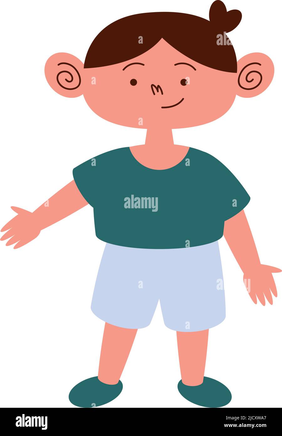 little boy standing position character Stock Vector Image & Art - Alamy