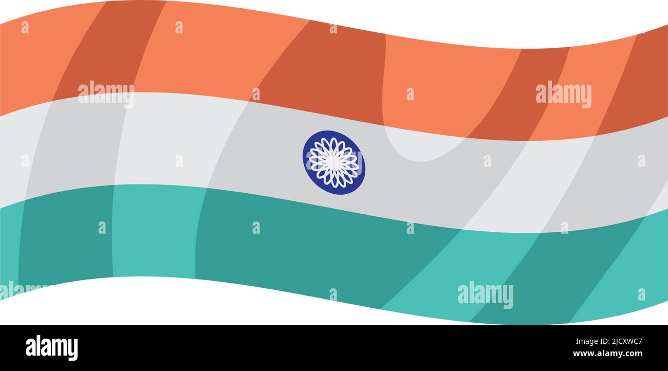 indian flag waving emblem icon Stock Vector Image & Art - Alamy
