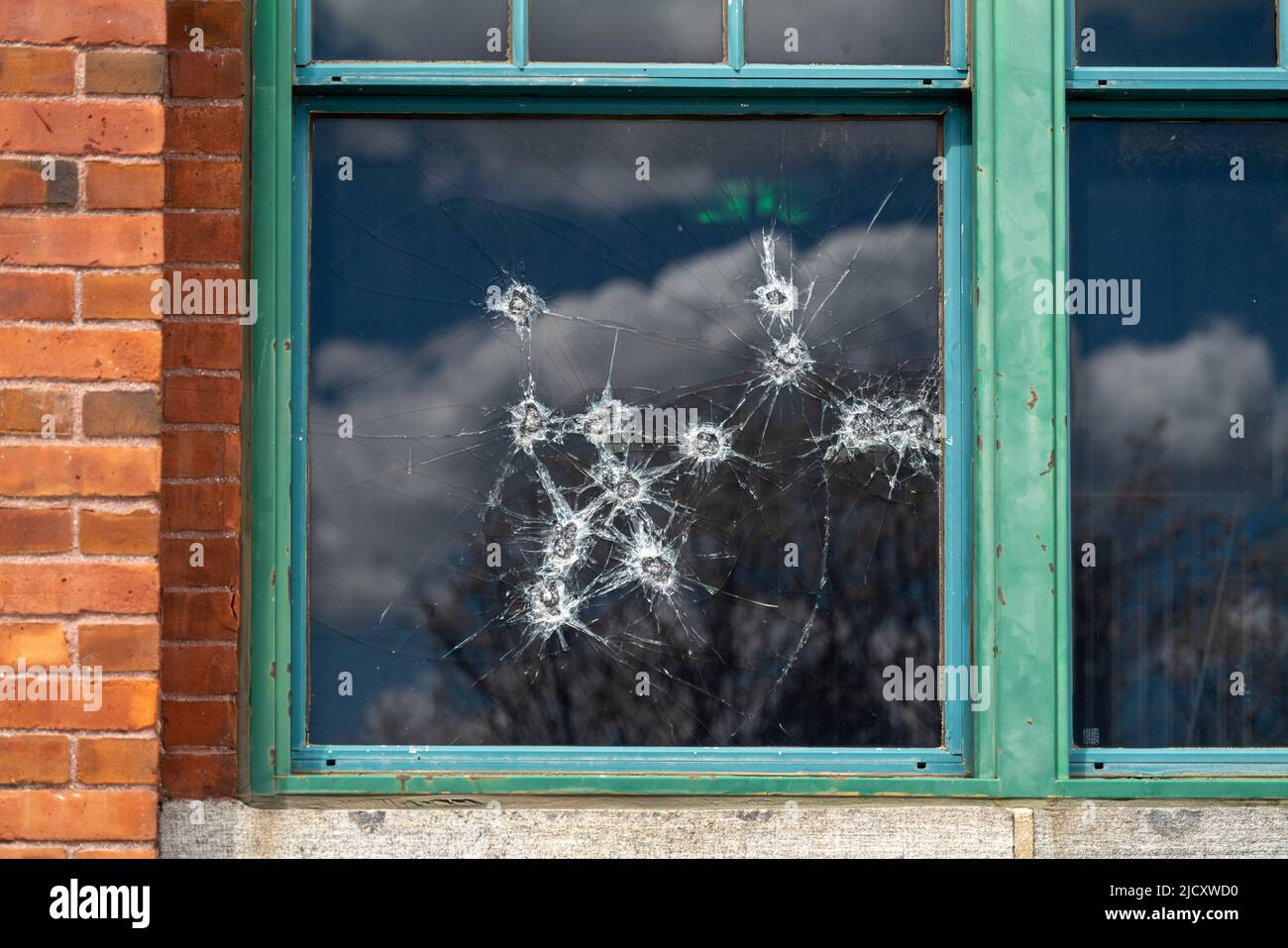 Broken glass window hi-res stock photography and images - Alamy