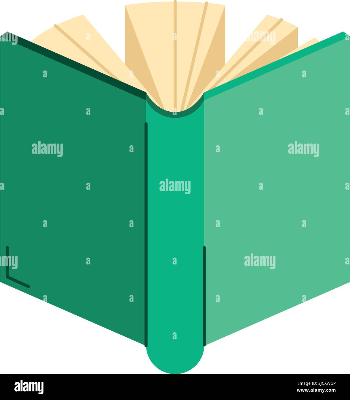 green text book open icon Stock Vector Image & Art - Alamy