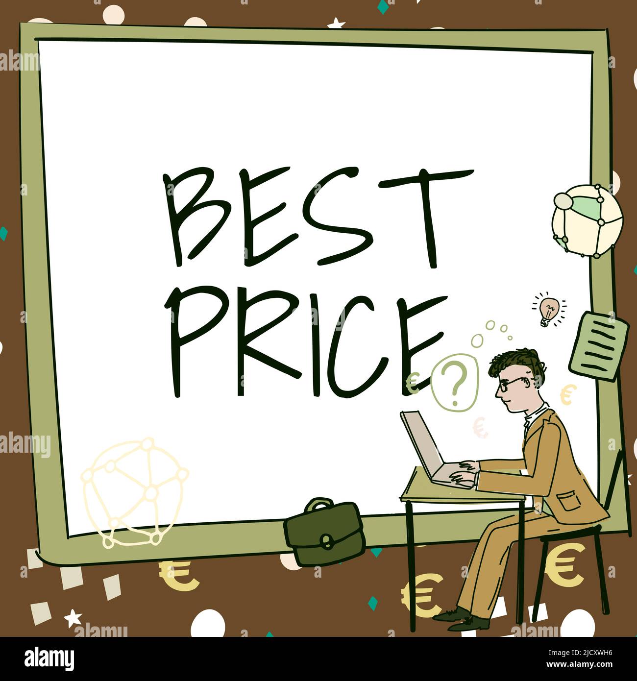 Sign displaying Best Price. Word for Buyer or seller can obtain ...