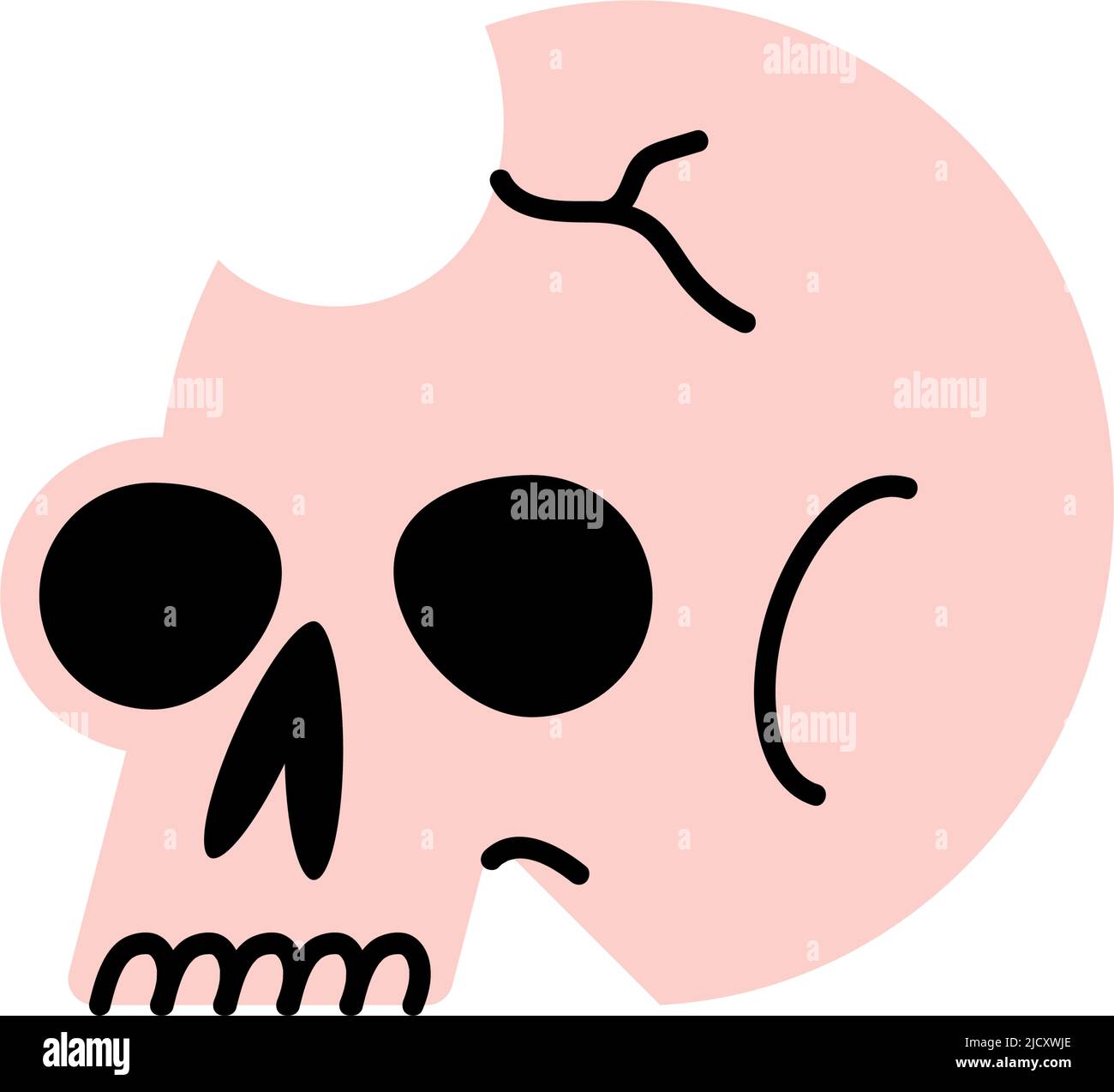 skull head broken isolated icon Stock Vector Image & Art - Alamy