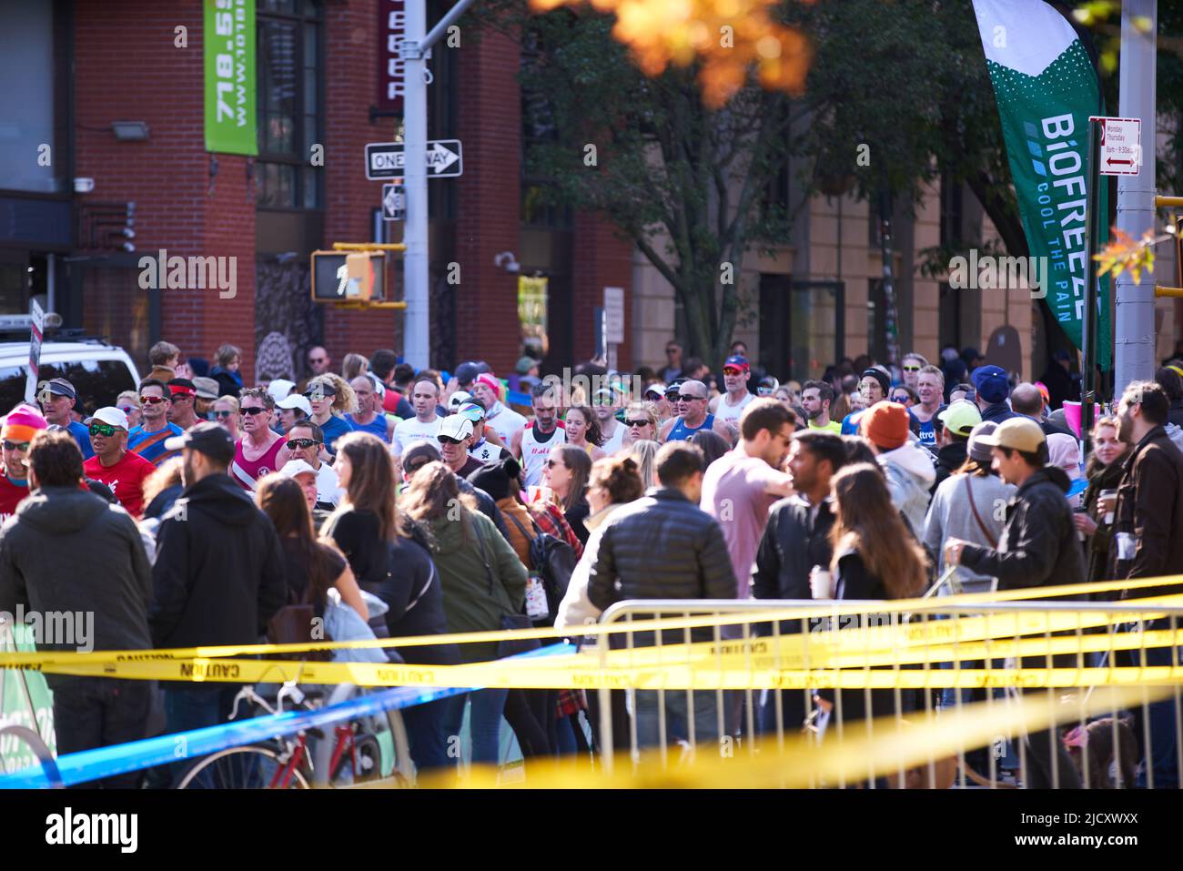 Brooklyn, New York,USA - November 3. 2019: large crowd watching NYC ...