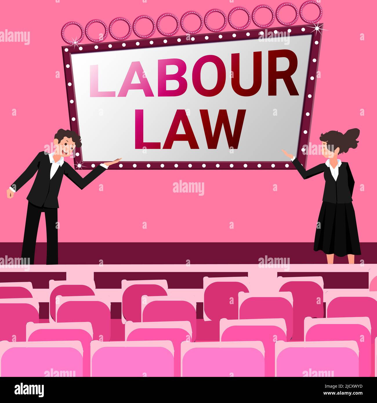 Sign displaying Labour Law. Word Written on Rules implemented by the ...
