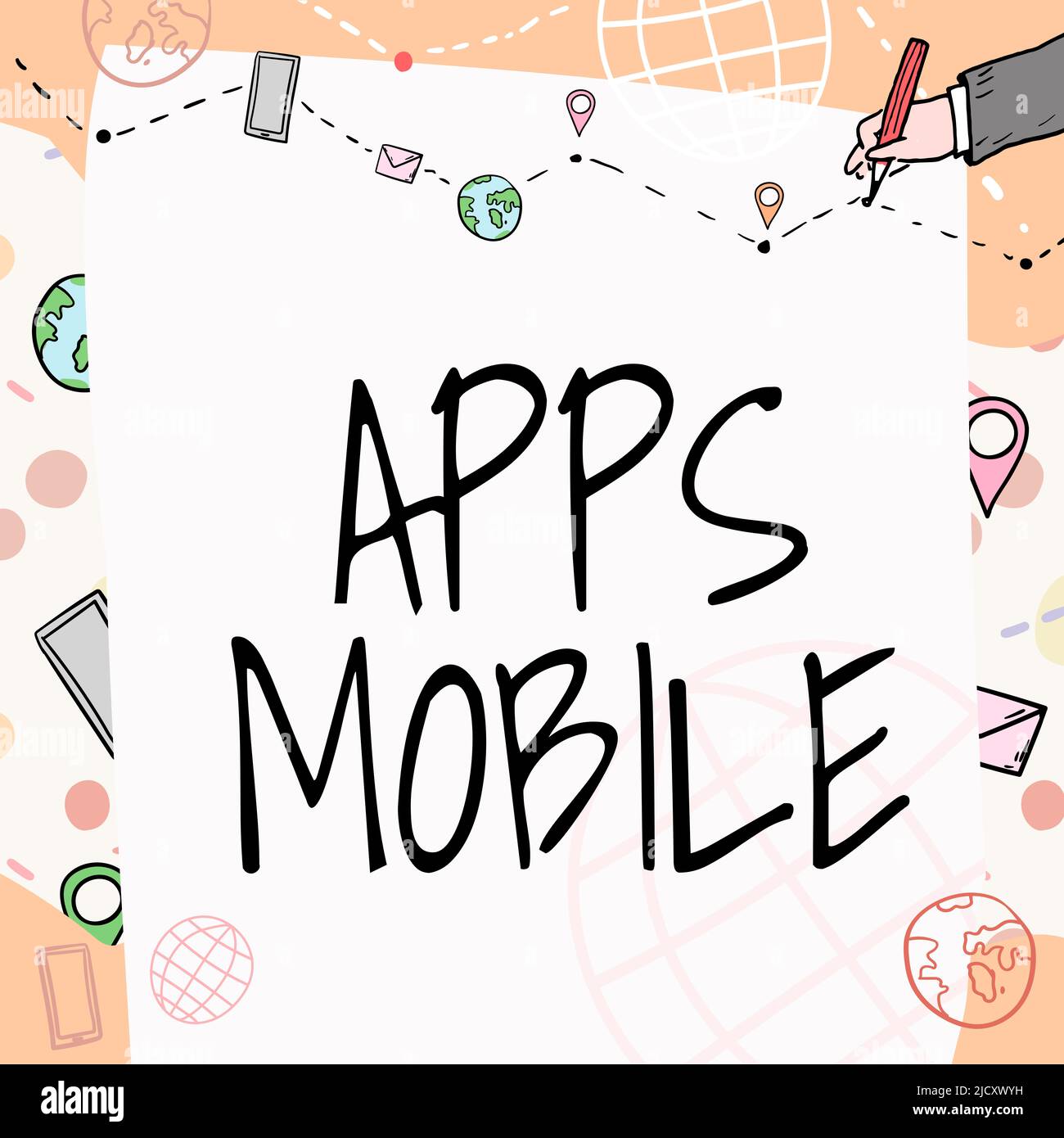 Inspiration showing sign Apps Mobile. Internet Concept computer program designed to run on phone ...