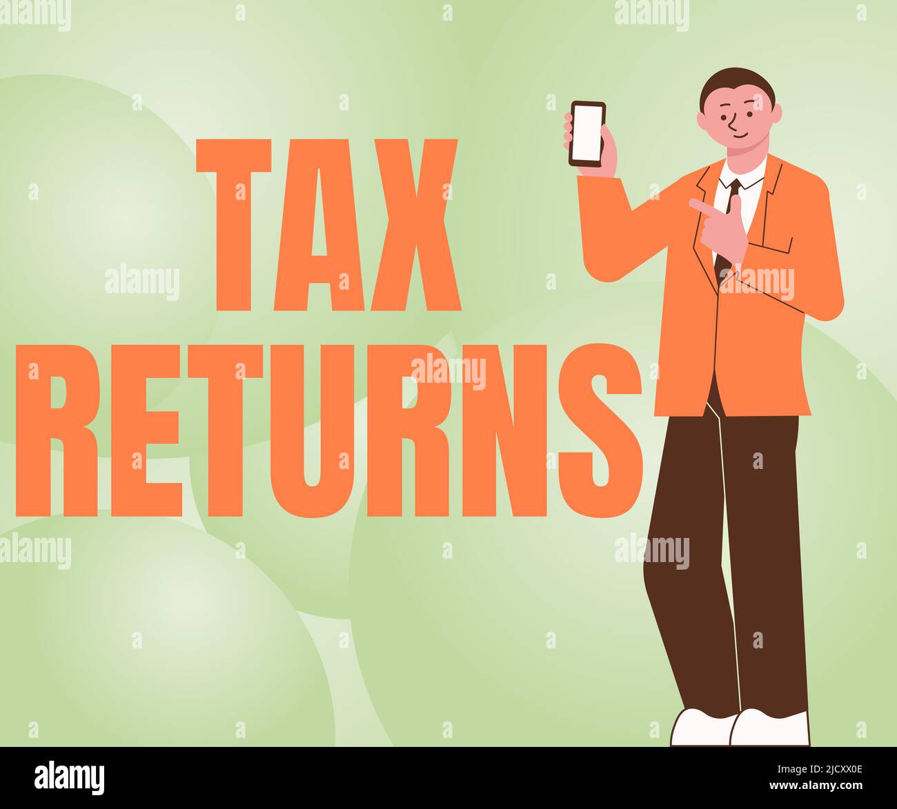 Text sign showing Tax Returns. Word Written on Tax payer financial ...