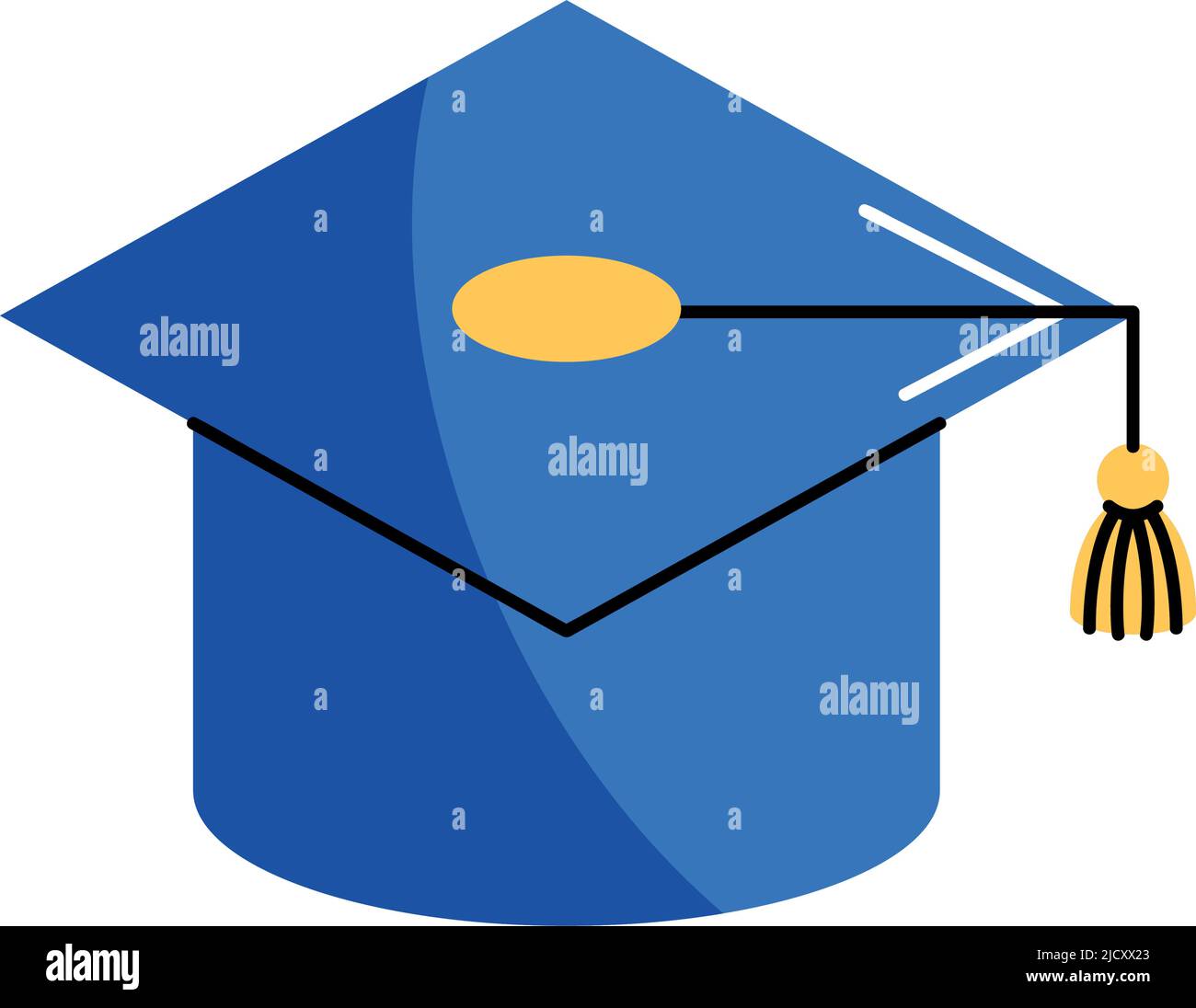 blue graduation hat isolated icon Stock Vector Image & Art - Alamy
