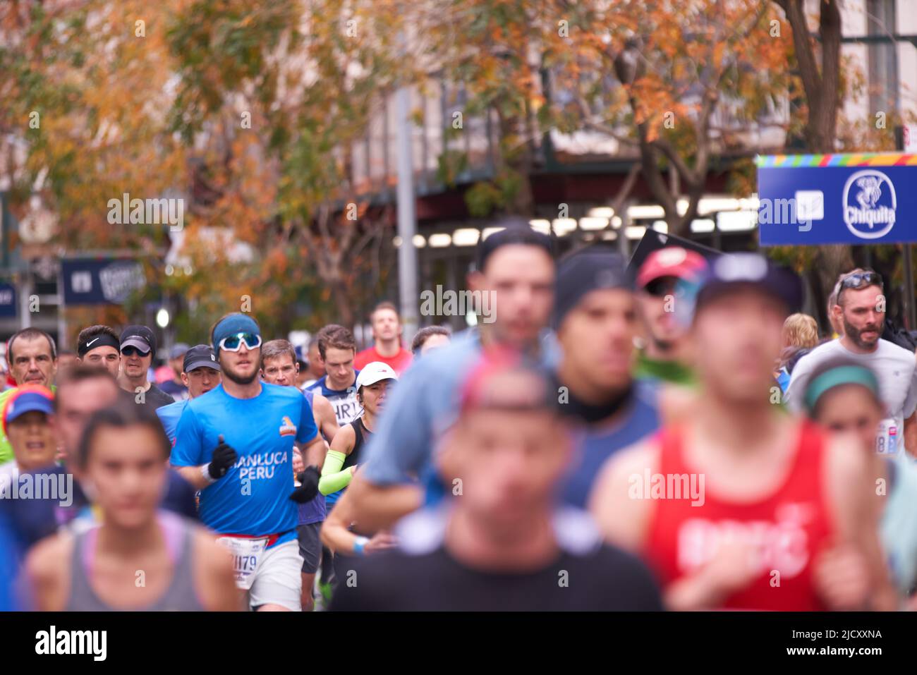 Manhattan, New York,USA - November 3. 2019: Athletes running at the NYC ...