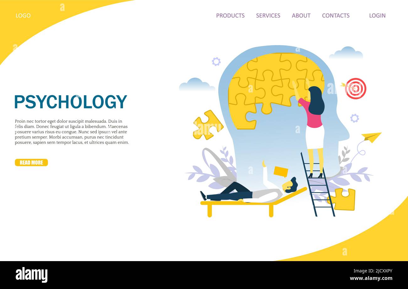 Psychotherapy vector website template hi-res stock photography and ...
