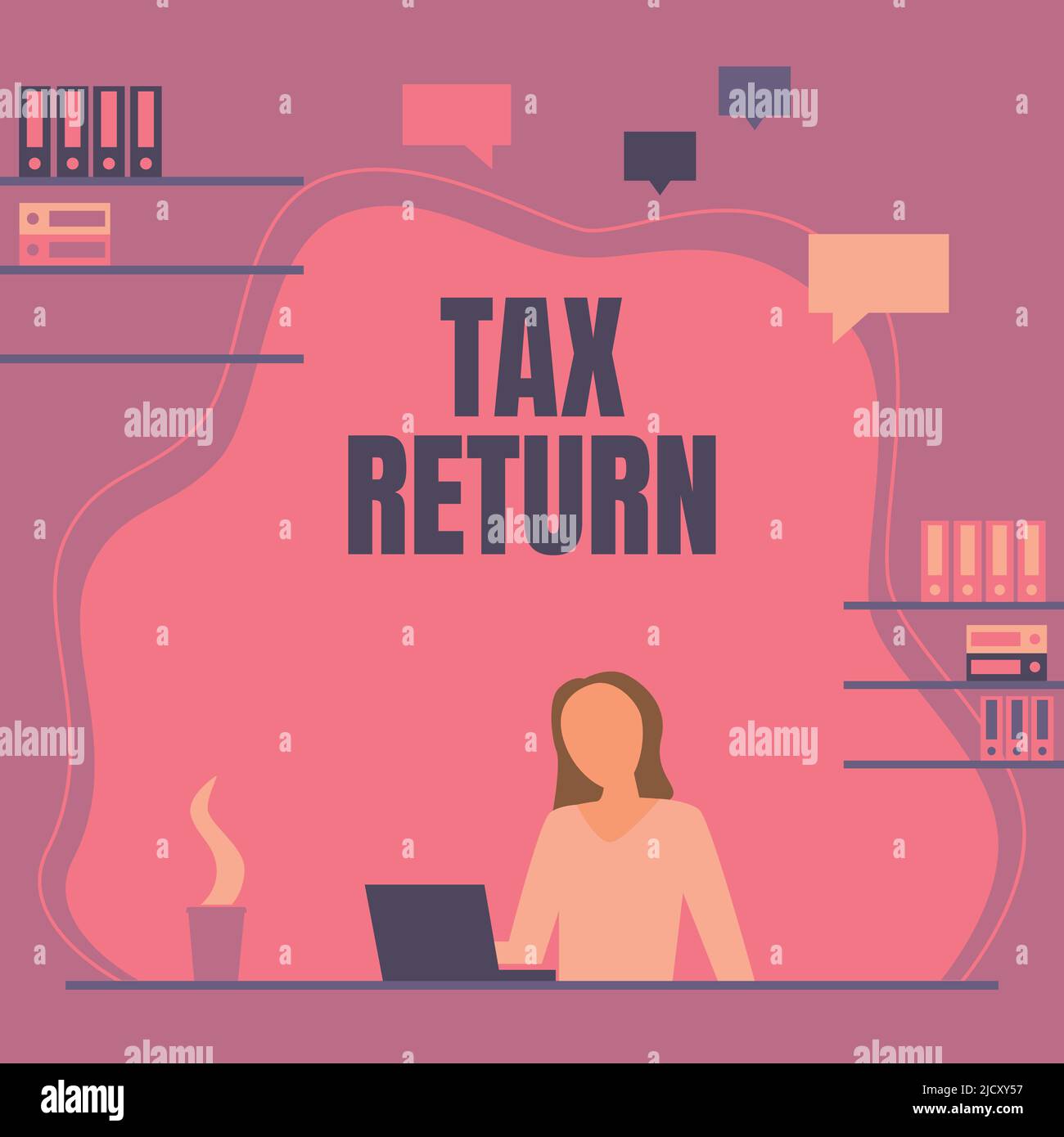 Conceptual display Tax Return. Internet Concept which taxpayer makes ...