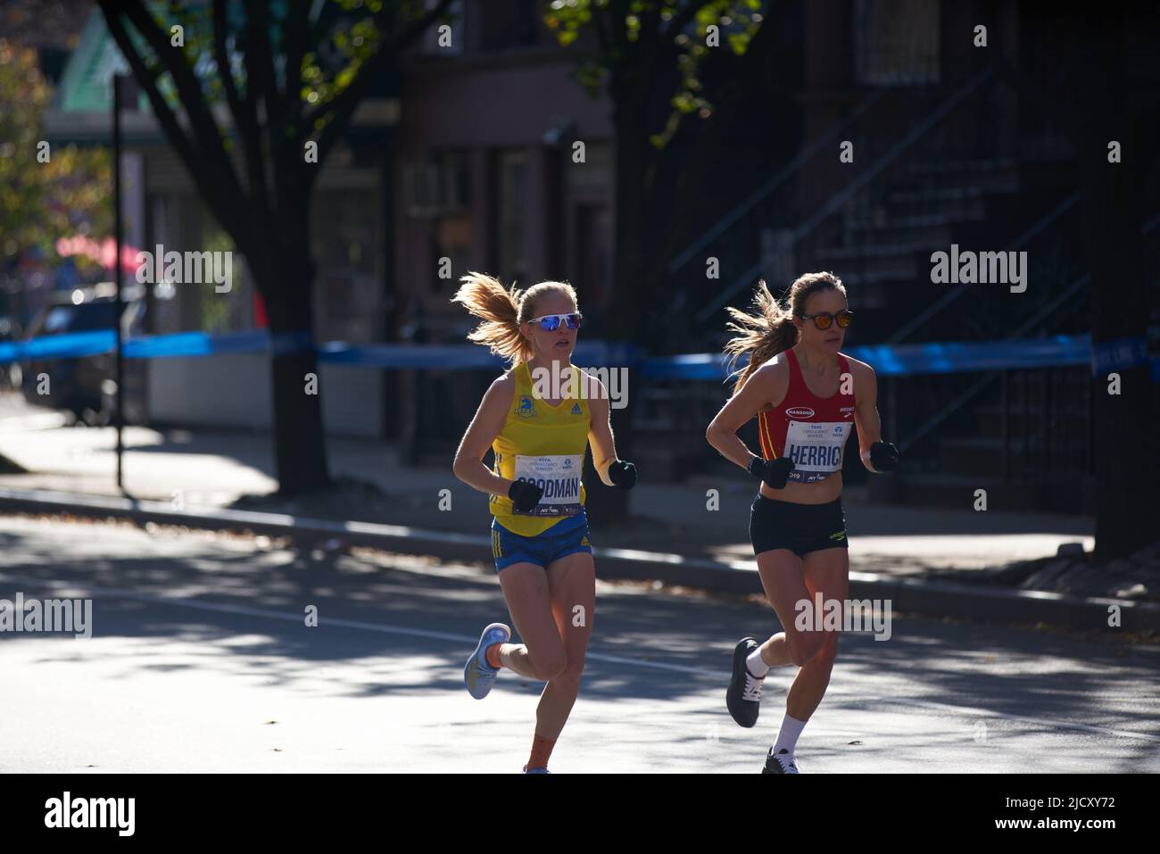 Brooklyn, New York,USA - November 3. 2019: Female Marathon runner in ...