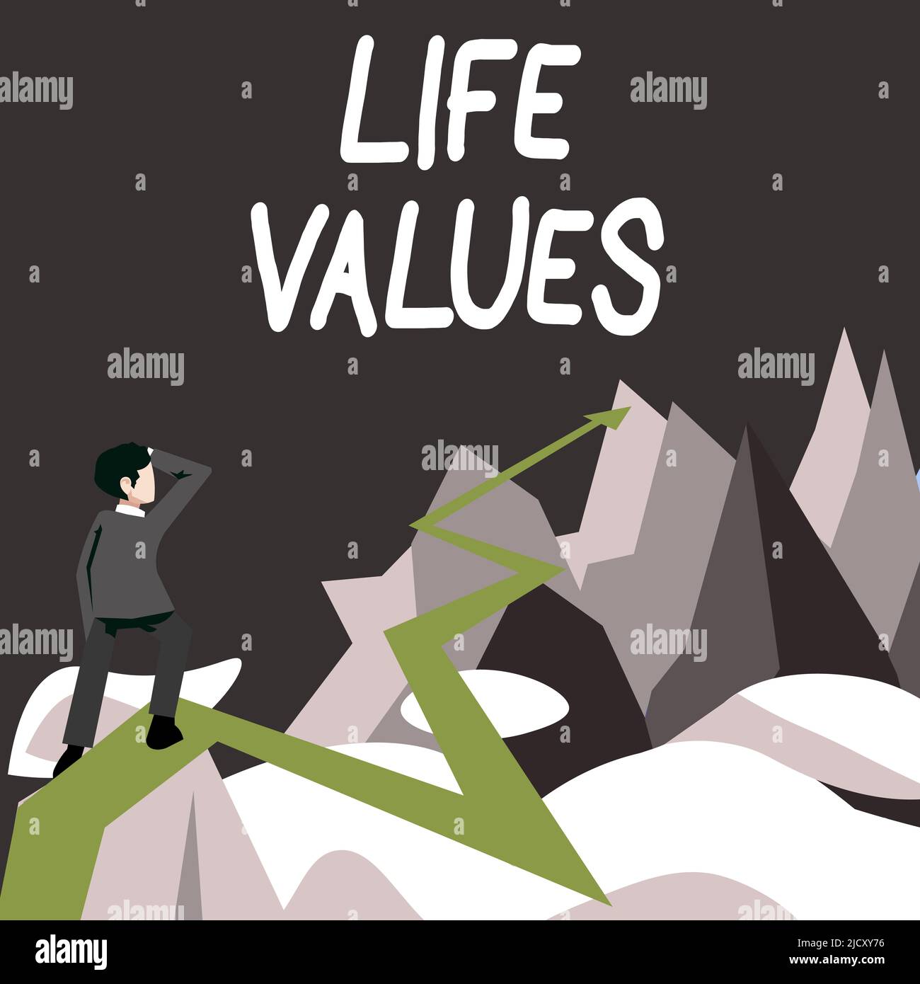 Hand writing sign Life Values. Business showcase things that you ...