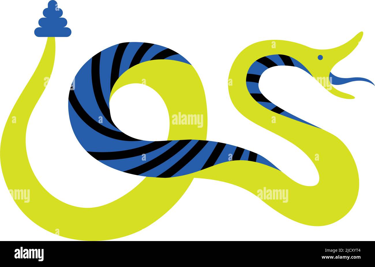 green and blue snake icon Stock Vector Image & Art - Alamy