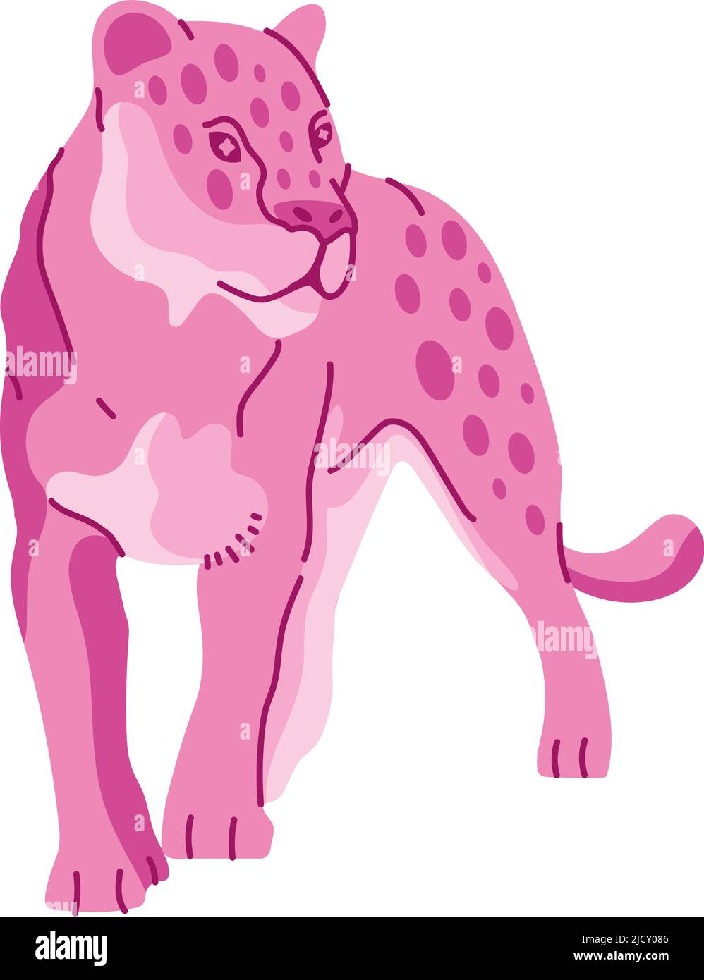 wild leopard feline animal icon Stock Vector Image & Art - Alamy