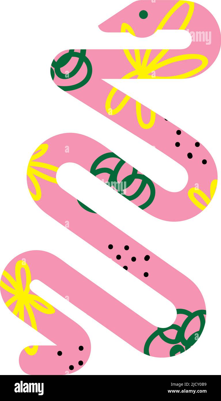 pink snake animal wild icon Stock Vector Image & Art - Alamy