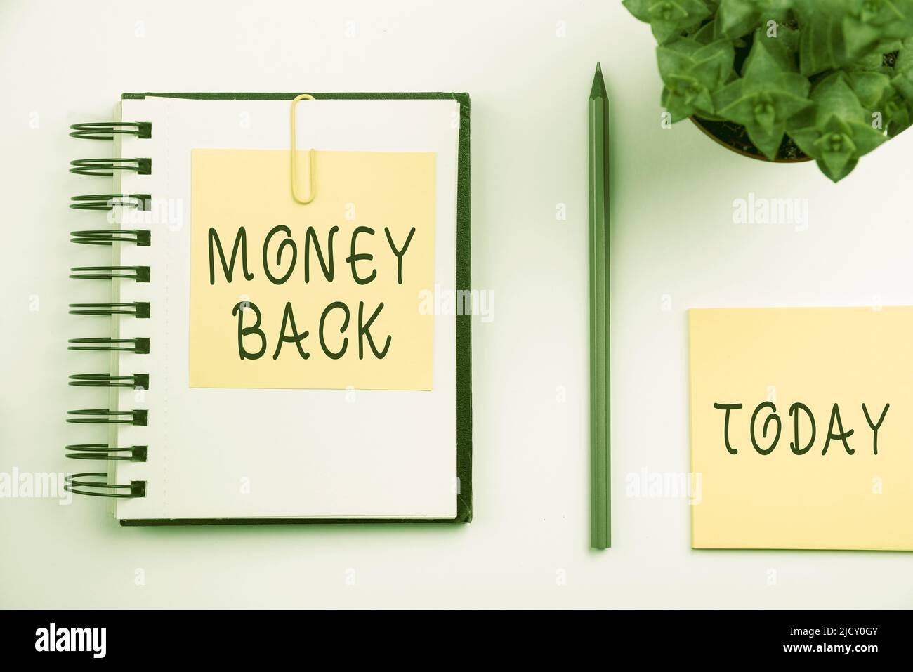Sign displaying Money Back. Word for get what you paid in return for ...