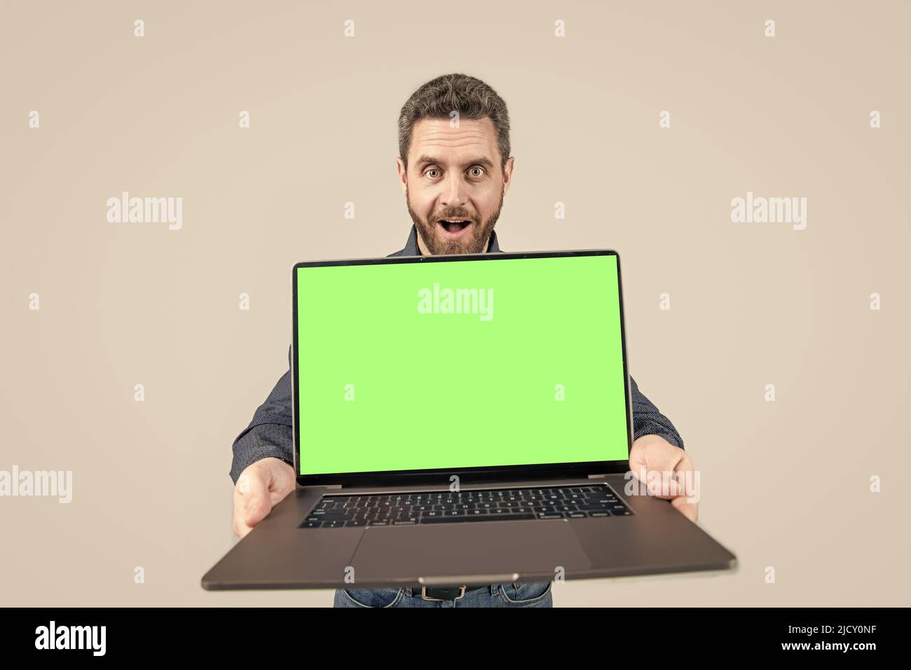 presentation on computer. office manager ready for video conference ...