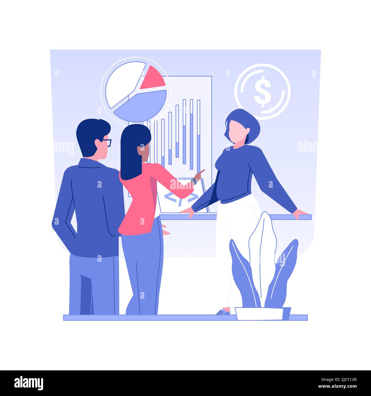 Meeting client isolated concept vector illustration. IT company ...