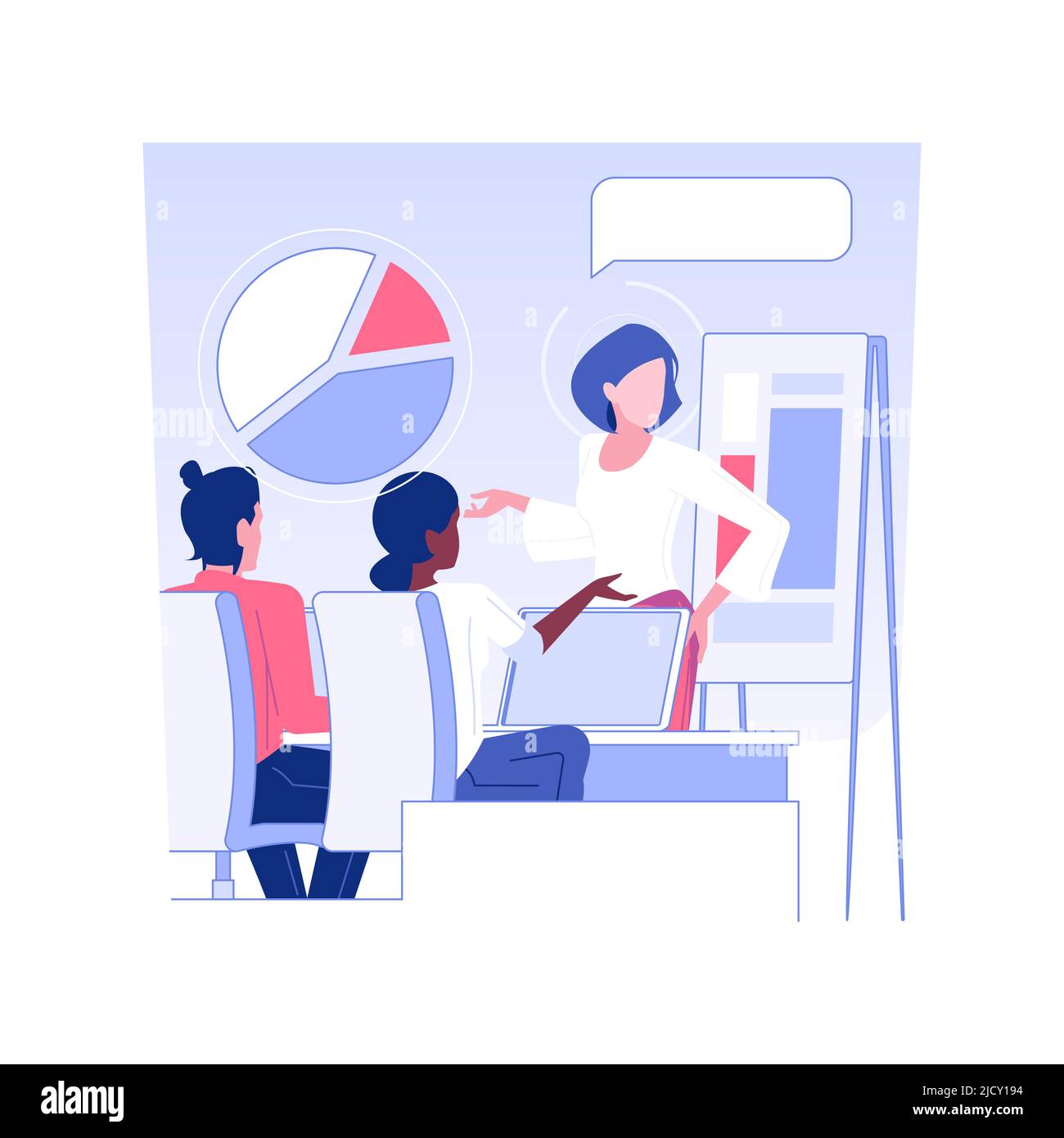 Meet stakeholders isolated concept vector illustration. Business ...
