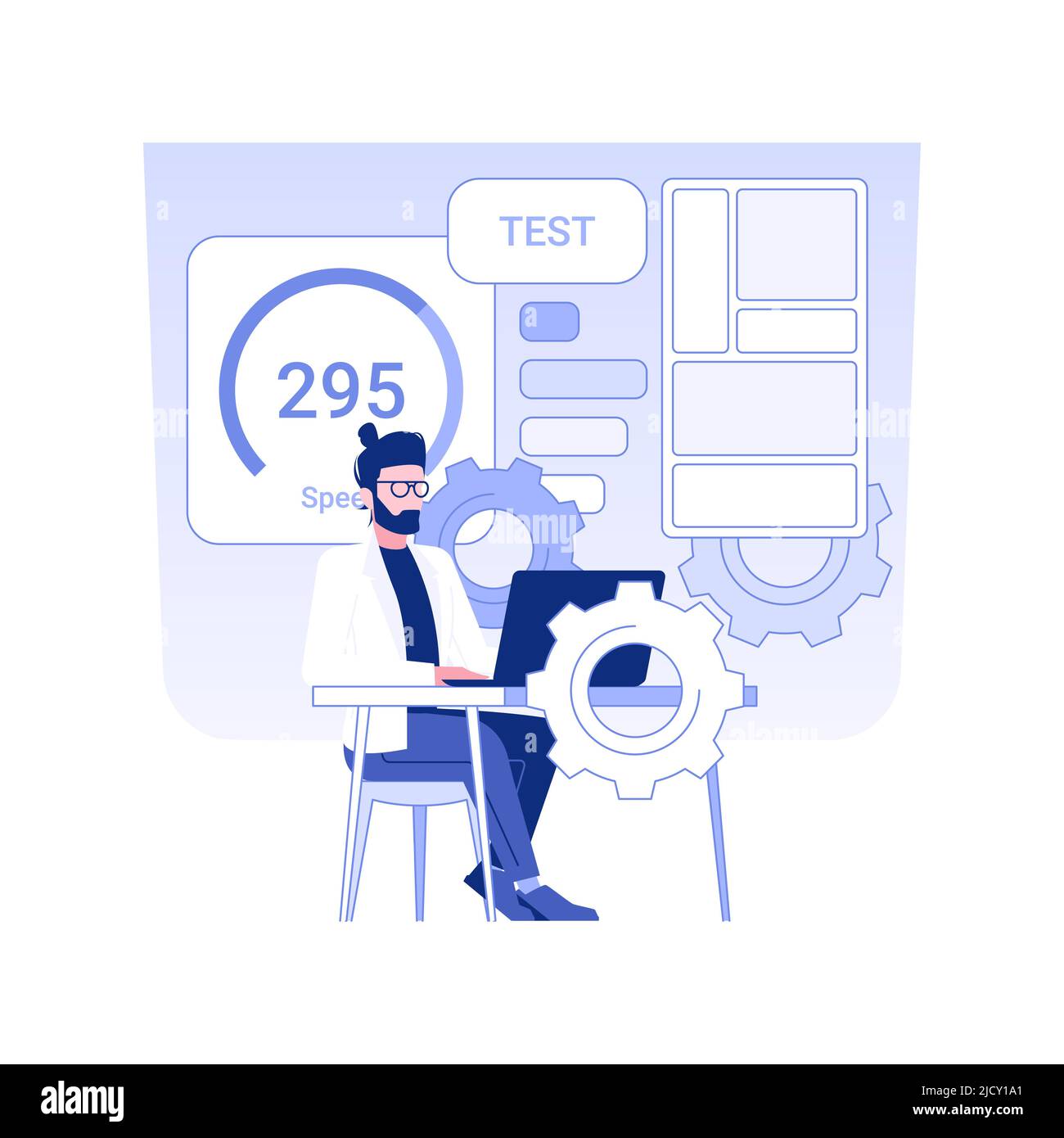 Interactive prototypes isolated concept vector illustration. UX ...
