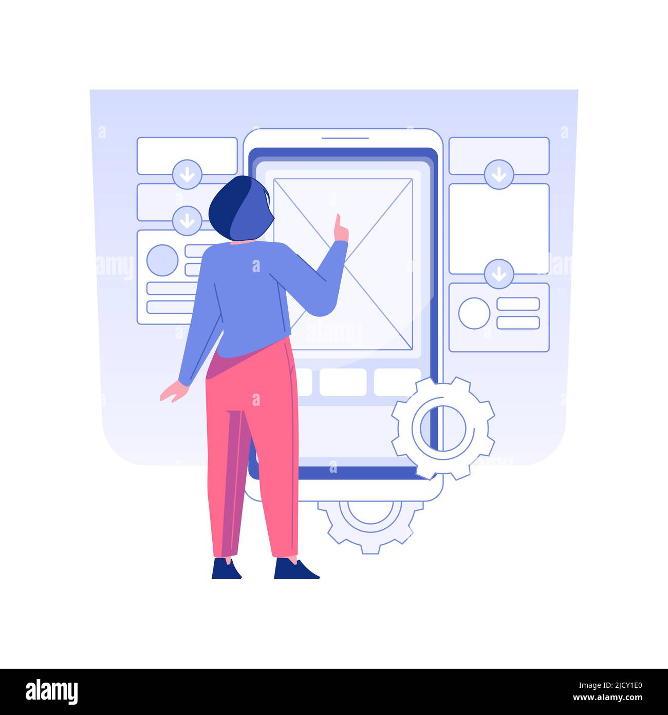 Usability Testing Isolated Concept Vector Illustration Person Testing Usability Of Application