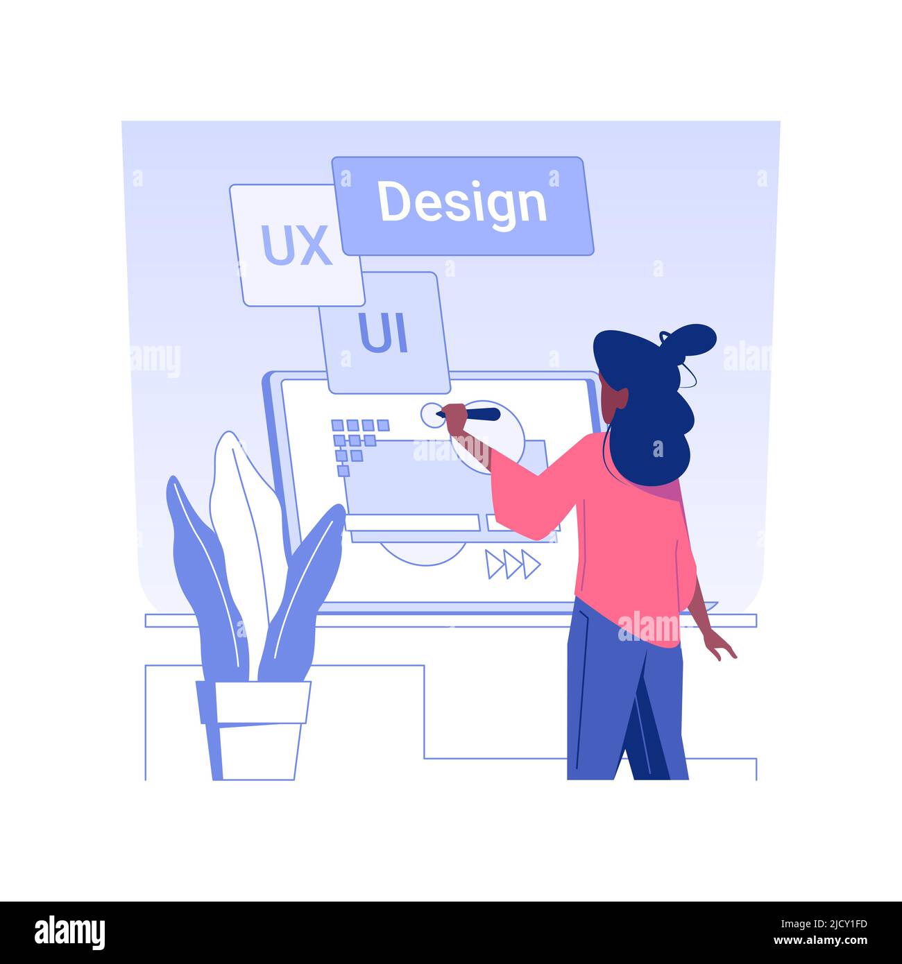 Visual design isolated concept vector illustration. Professional UX ...