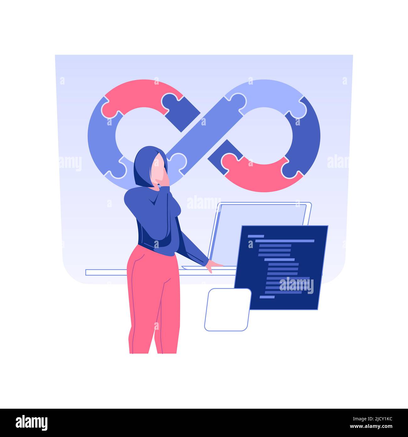 DevOps engineering isolated concept vector illustration. Professional ...