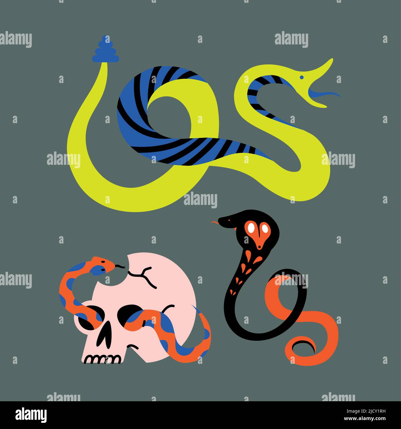 Three reptiles Stock Vector Images - Alamy