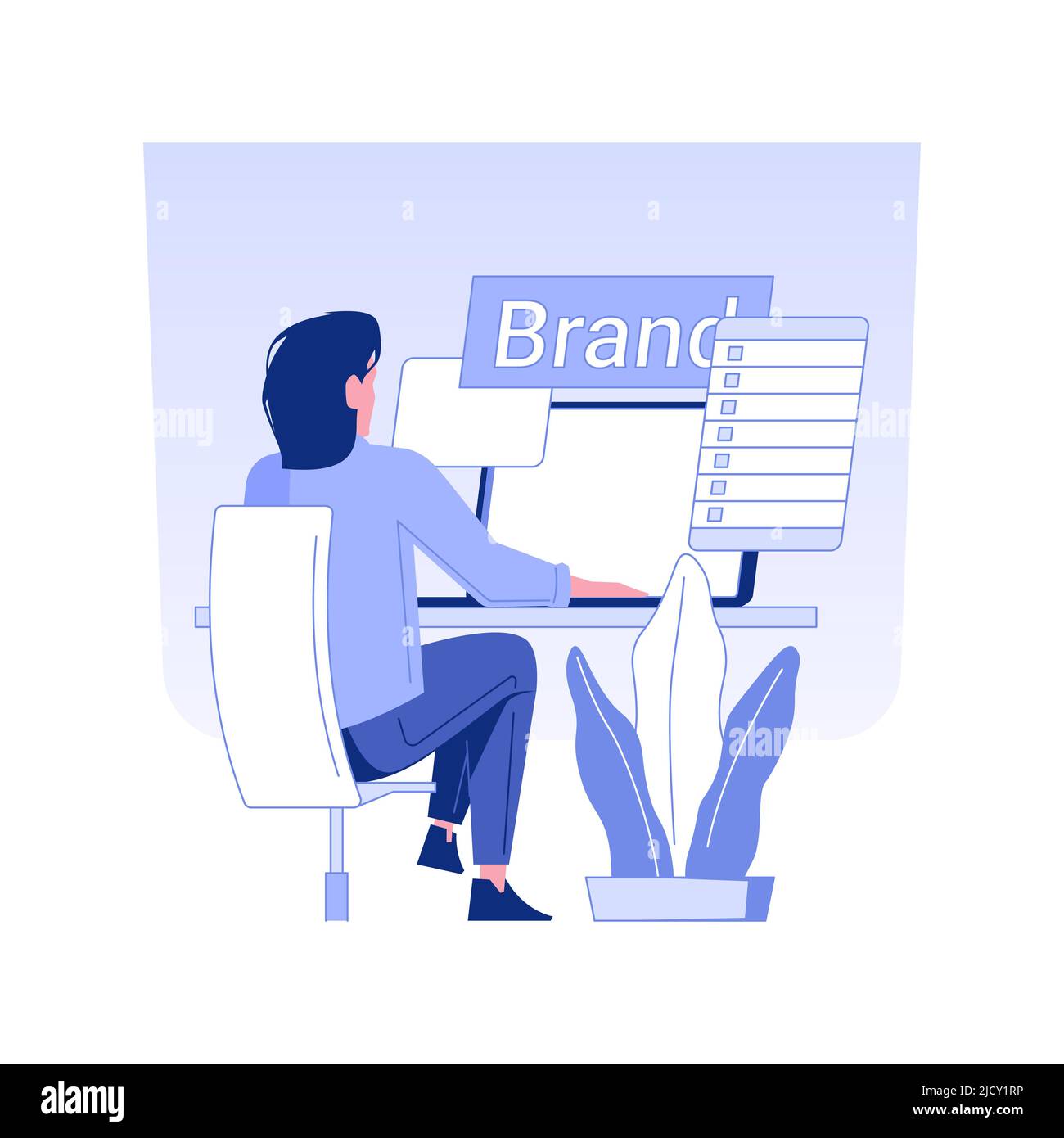 Branding concept isolated concept vector illustration. Graphic designer ...