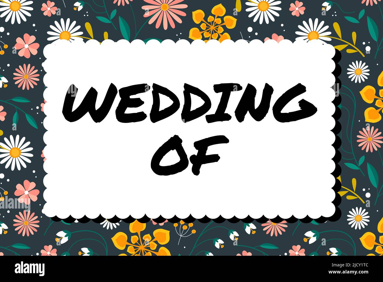 Hand writing sign Wedding Of. Internet Concept announcing that man and ...