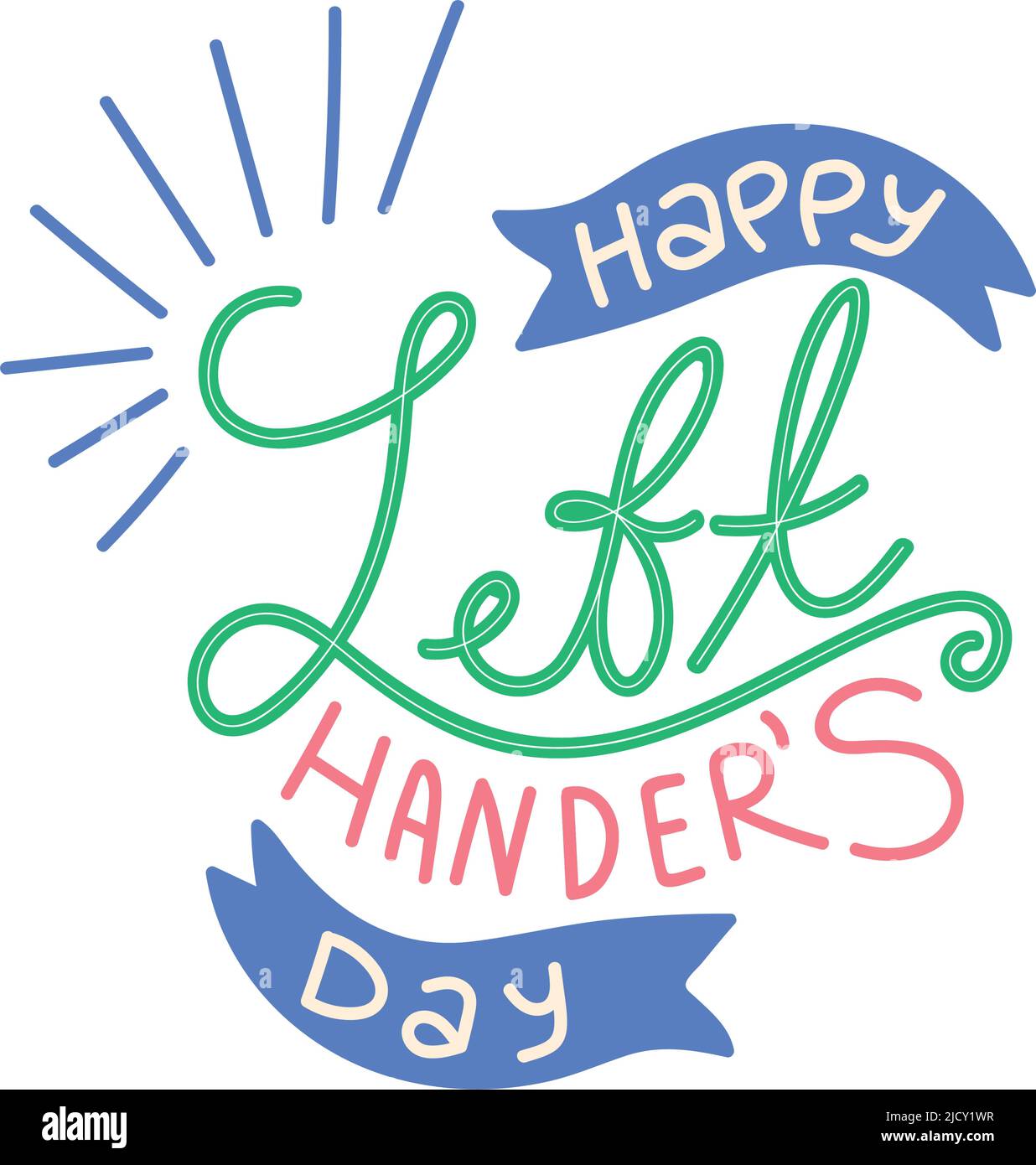 happy left handers day lettering Stock Vector Image & Art - Alamy