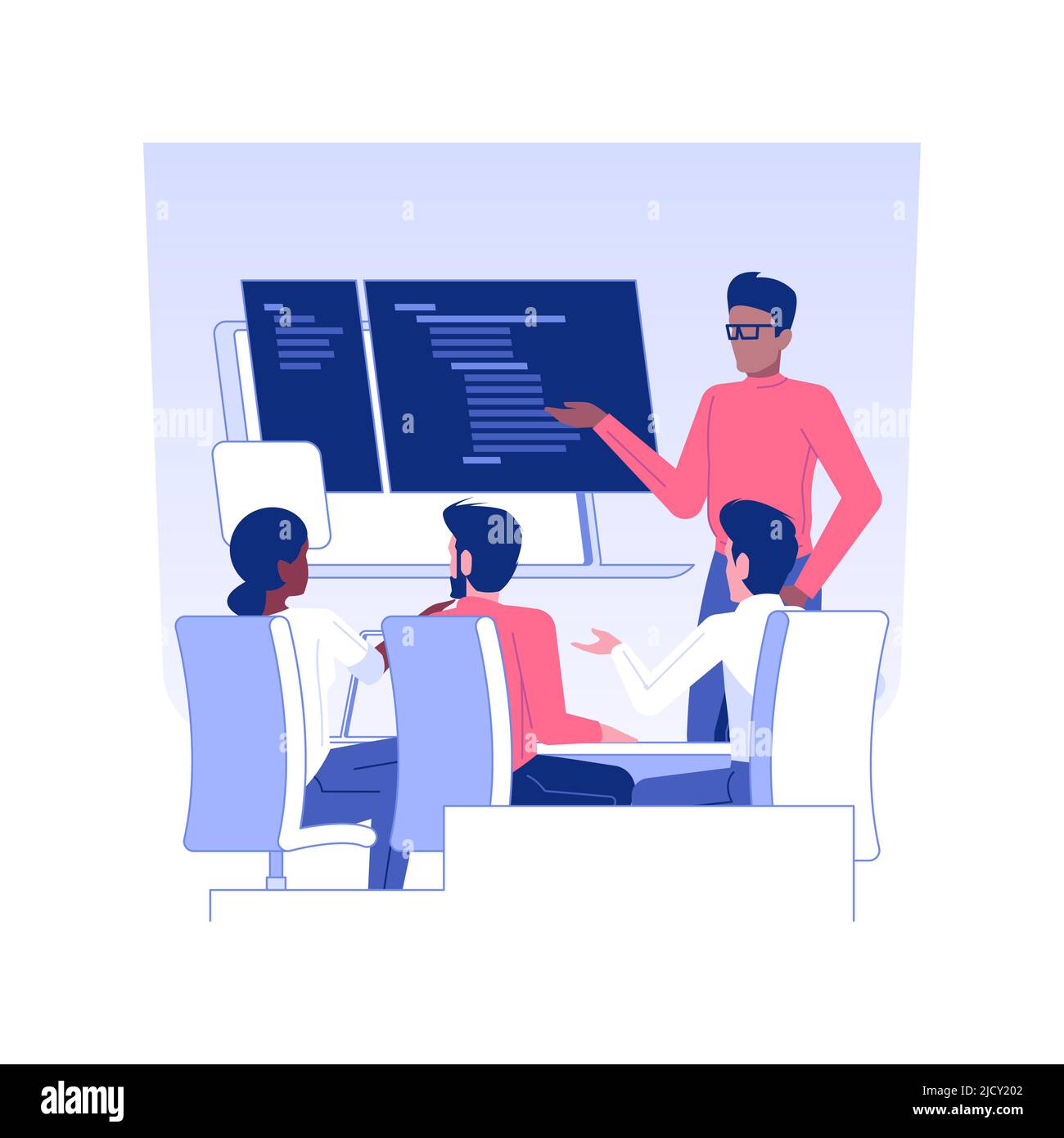 Software development isolated concept vector illustration. Group of IT ...