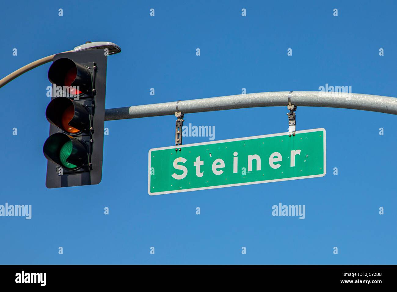 street name signage Steiner in San Francisco, USA Stock Photo - Alamy