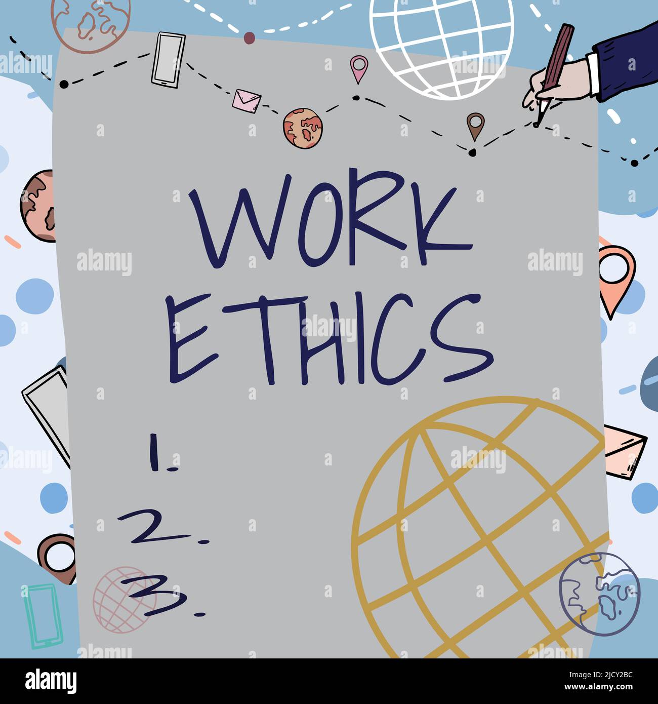 Text sign showing Work Ethics. Conceptual photo A set of values ...