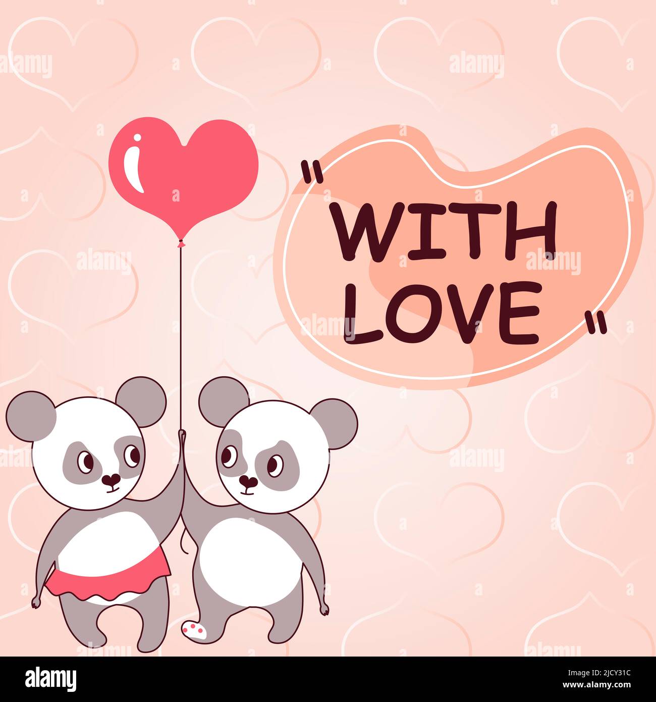 Conceptual caption WITH LOVE. Word Written on Compliment on exchanging ...