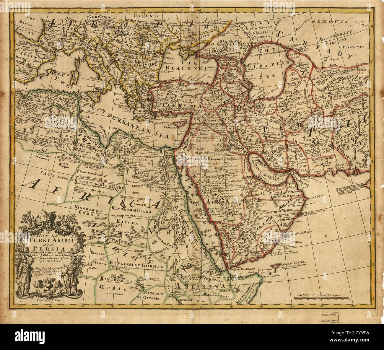Vintage map of persia hi-res stock photography and images - Alamy