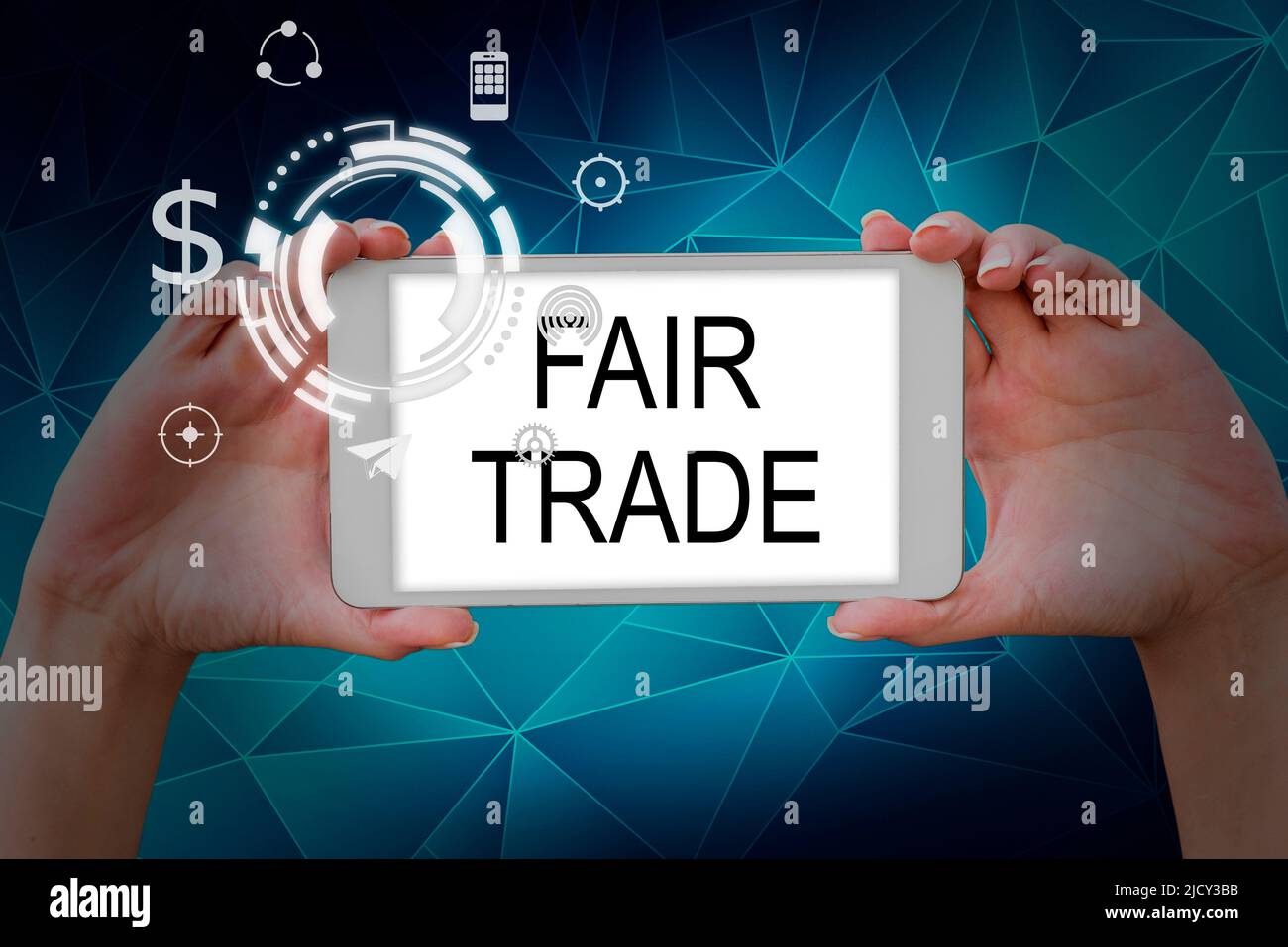 Conceptual caption Fair Trade. Word Written on Small increase by a ...