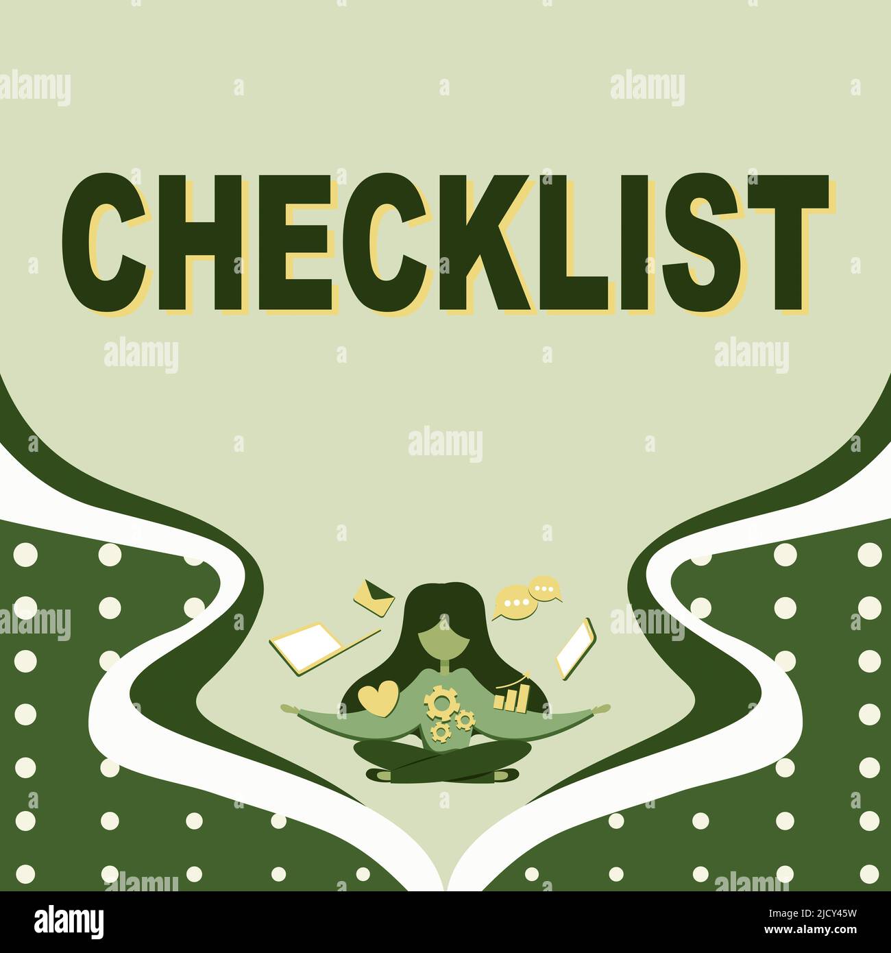 Sign displaying Checklist. Business overview List down of the detailed ...