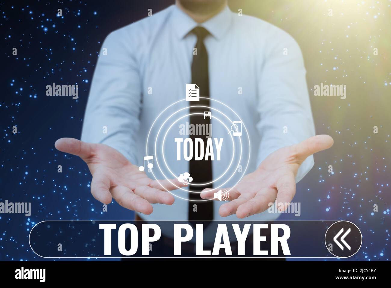Text showing inspiration Top Player. Business concept being best in ...