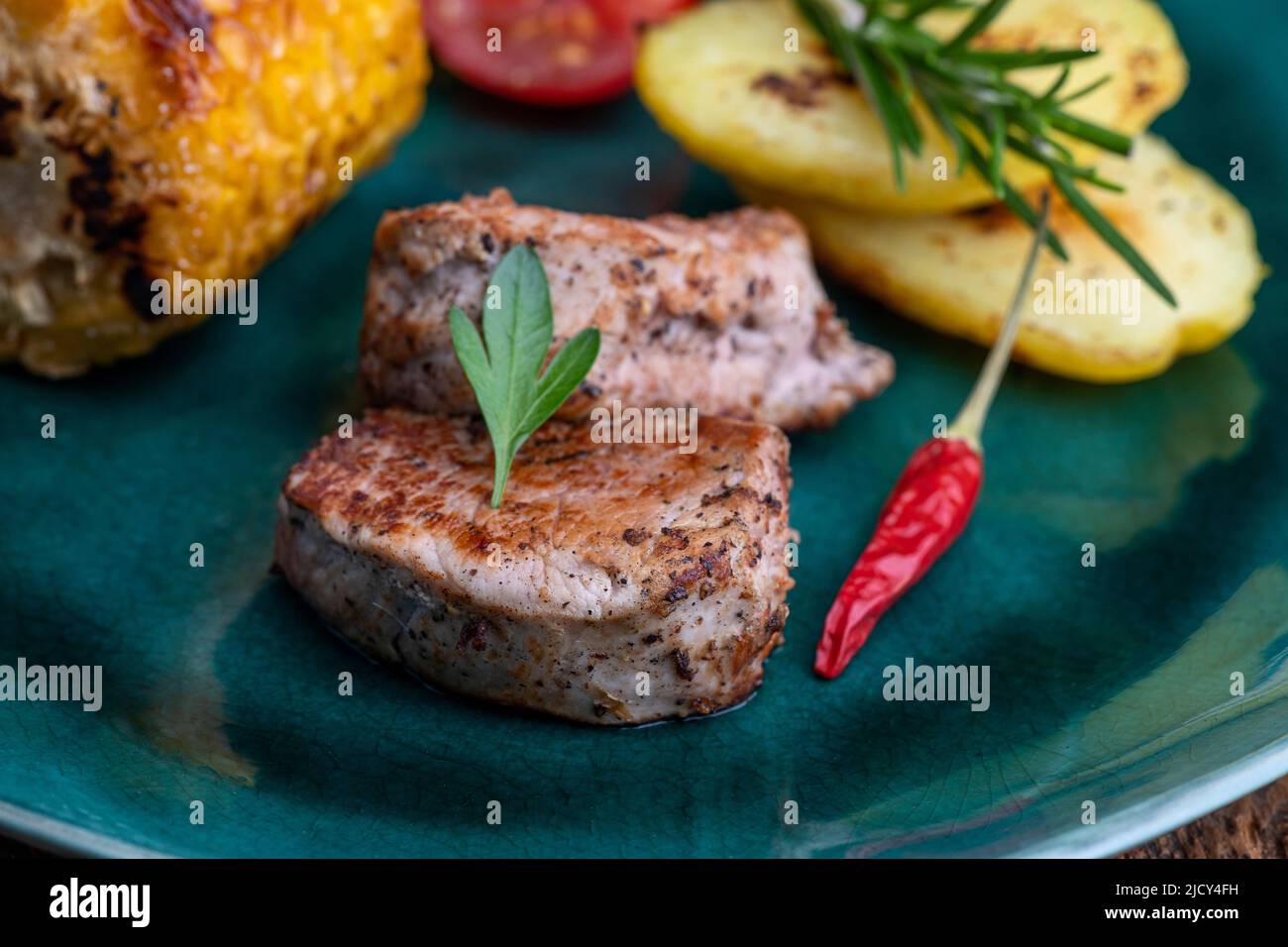 Pork fillet corn on the cob hi-res stock photography and images - Alamy