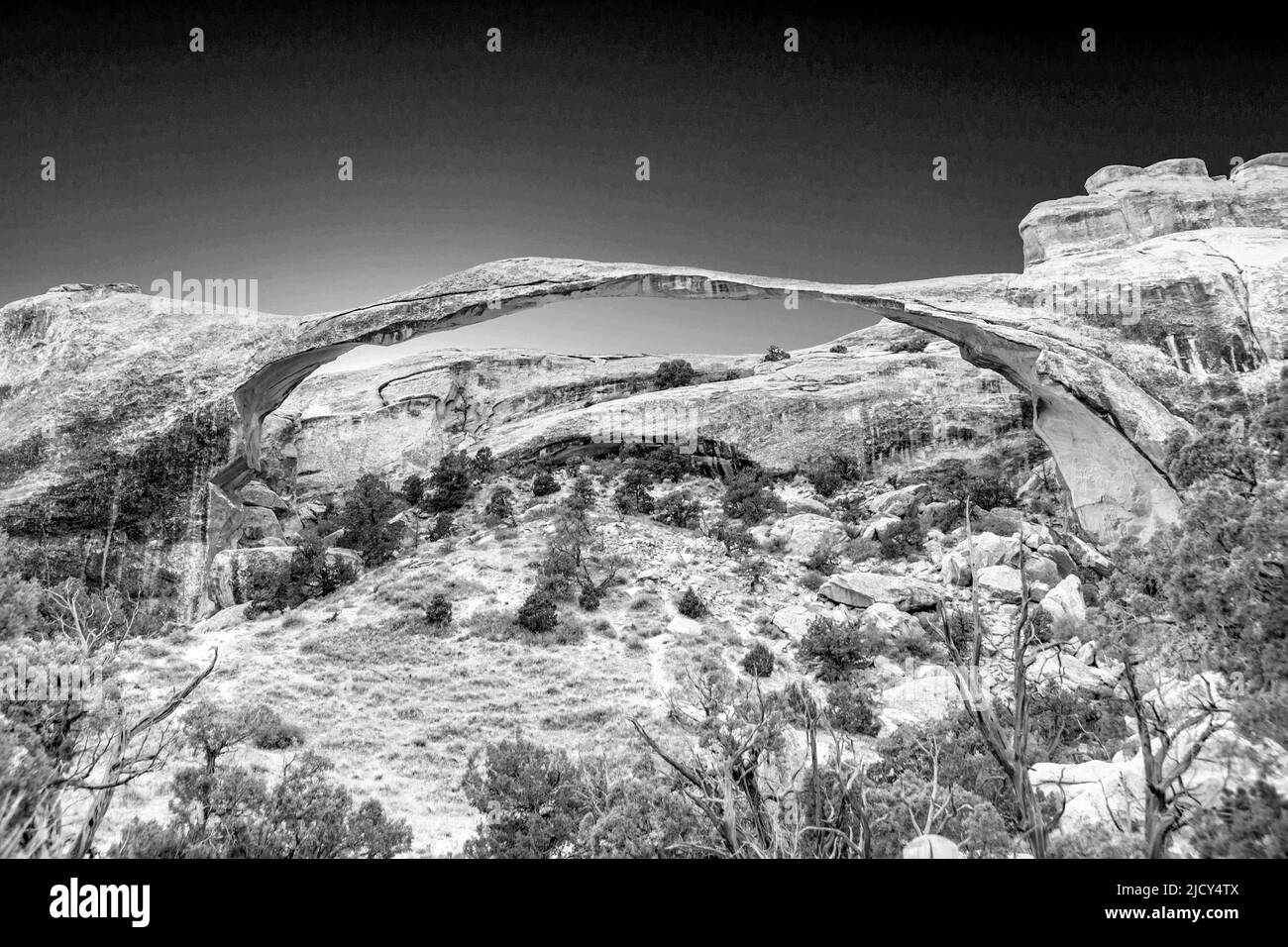 The longest arch on the planet - the Landscape Arch in Arches National ...