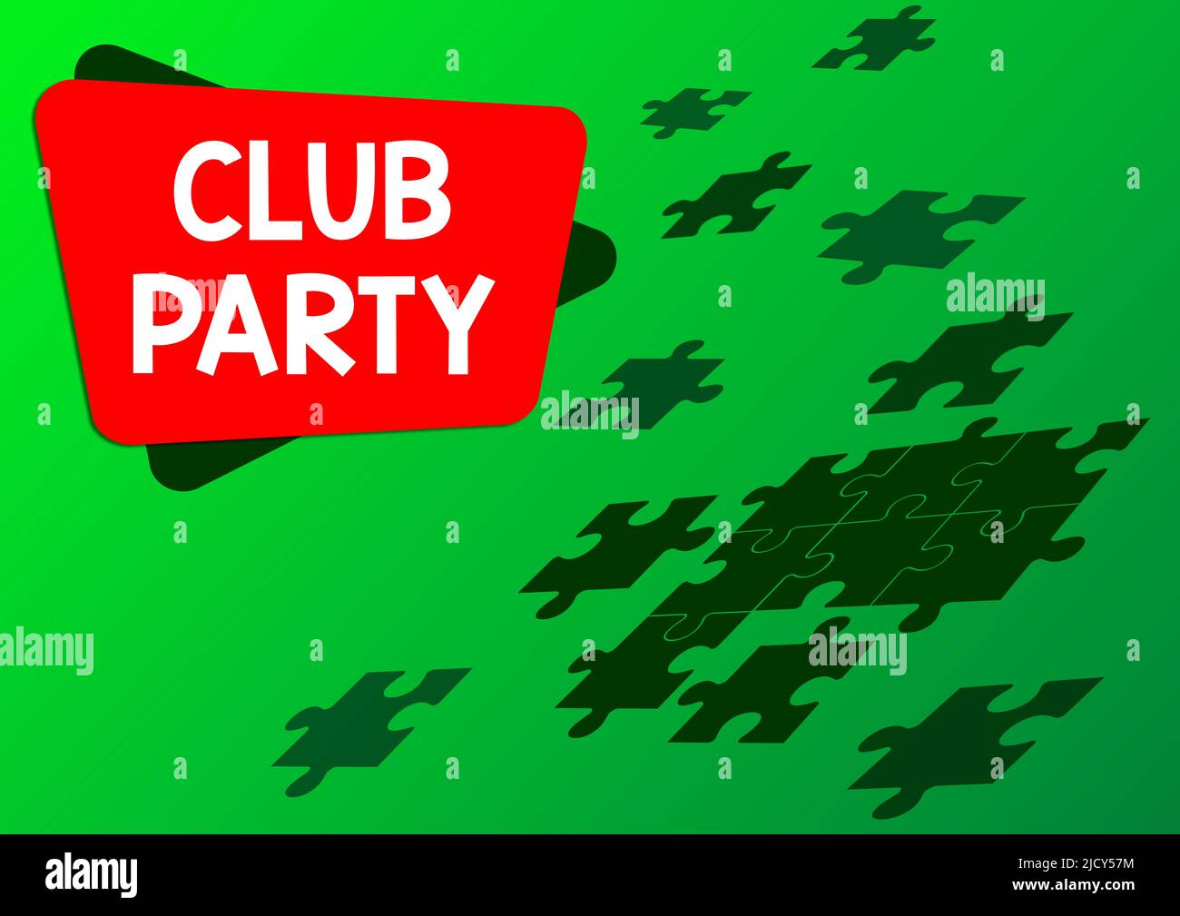 Text caption presenting Club Party. Concept meaning social gathering in ...