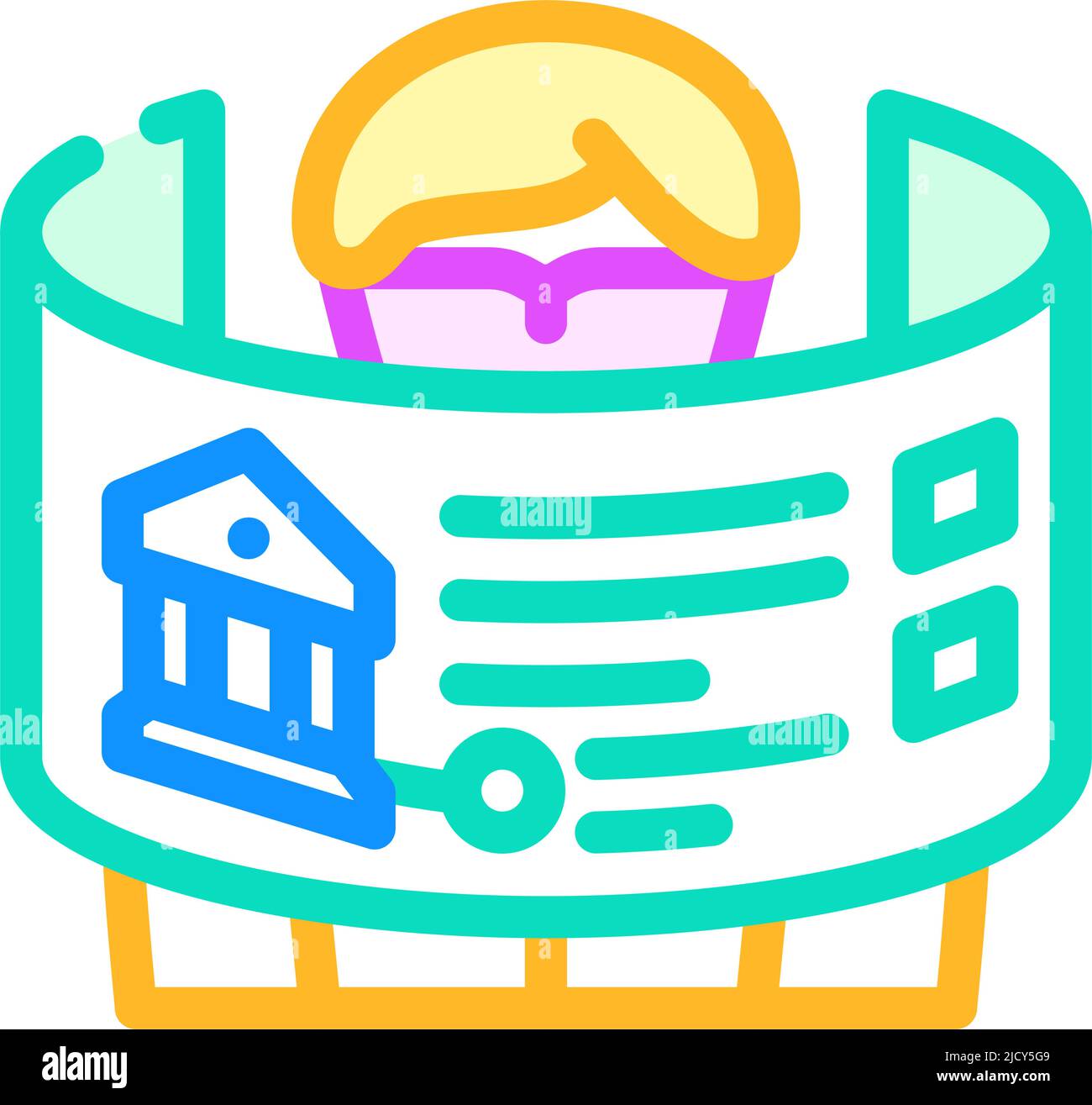 virtual 3d bank in metaverse color icon vector illustration Stock ...