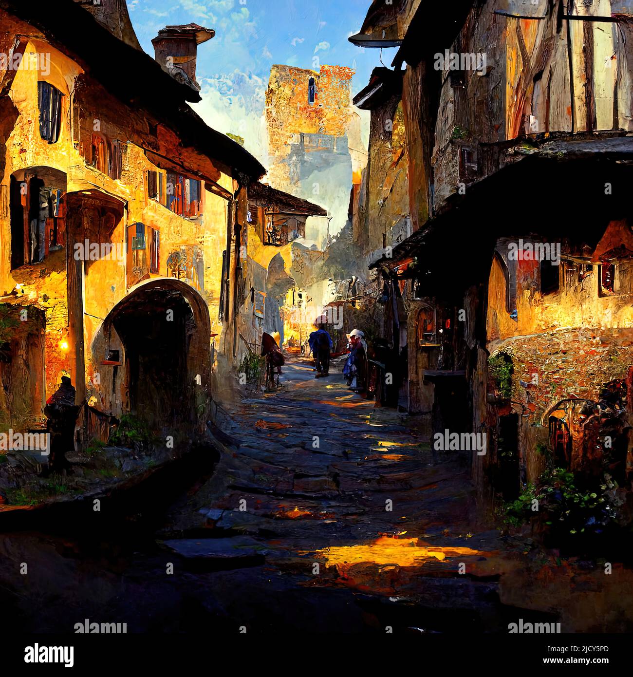 Medieval italian house hi-res stock photography and images - Alamy