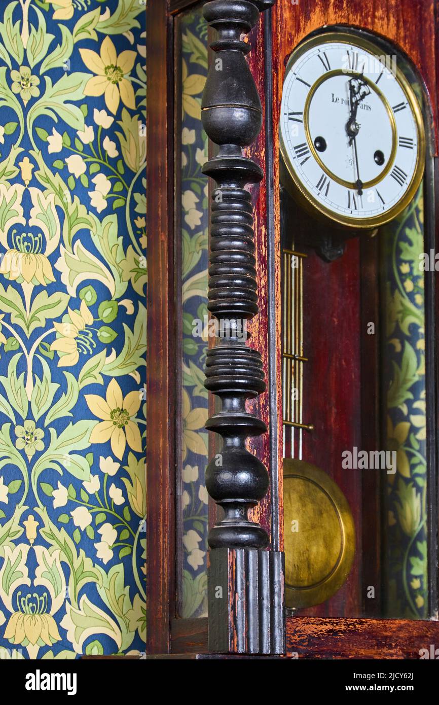 Photo of an old antique clock in a restaurant Stock Photo - Alamy
