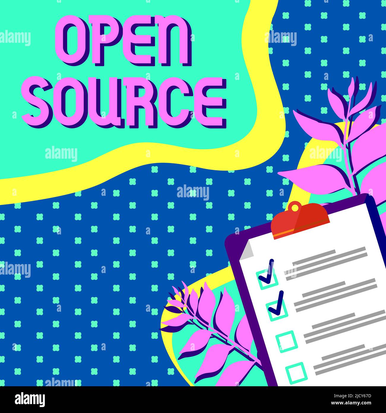 Sign Displaying Open Source Business Idea Denoting Software Which Original Source Code Freely 7819