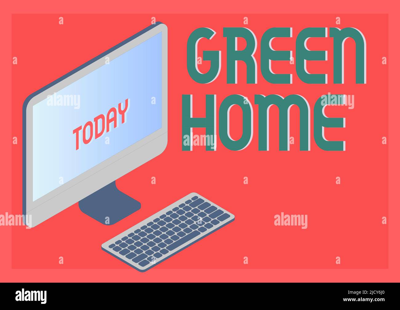 Hand writing sign Green Home. Business idea An area filled with plants ...