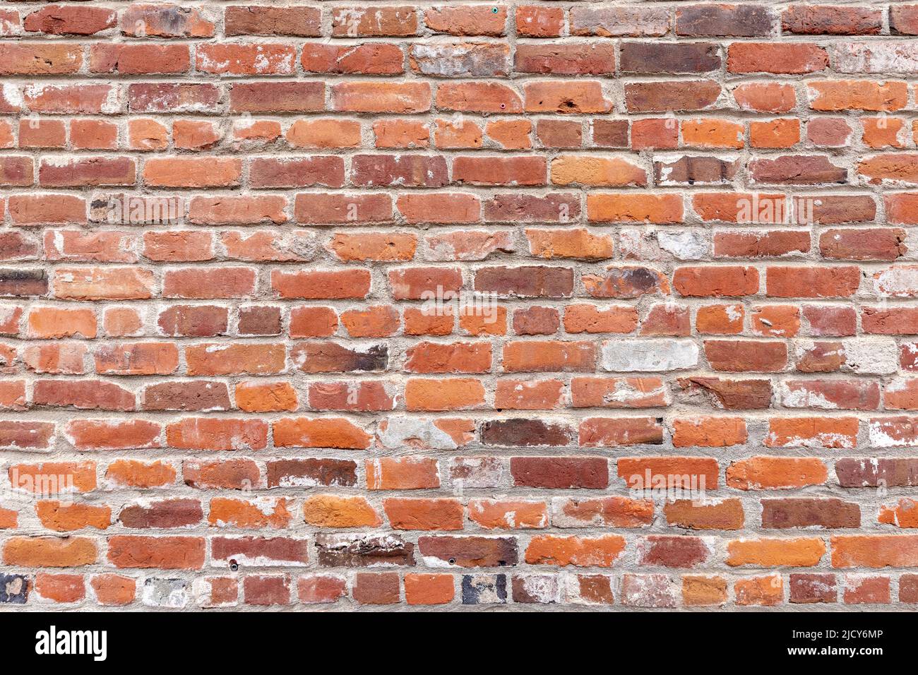 old brick wall of an old american building with original bricks from ...