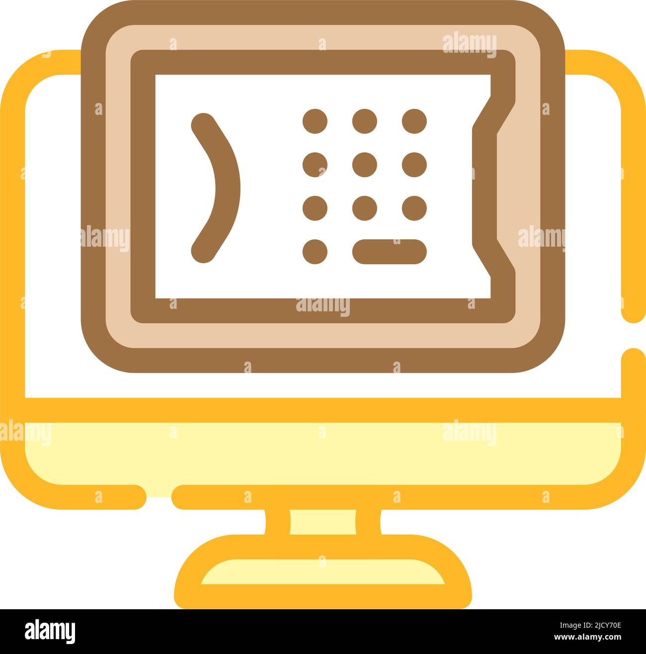 digital bank safe color icon vector illustration Stock Vector Image ...
